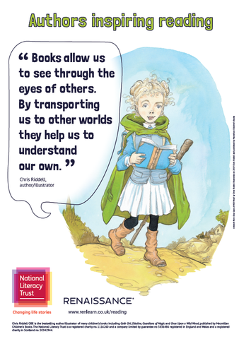 Authors inspiring reading classroom posters | National Literacy Trust